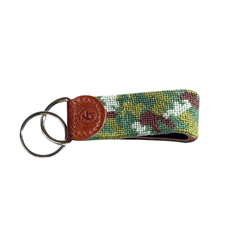 Camouflage Needlepoint Keychain | Cambridge Uncommon