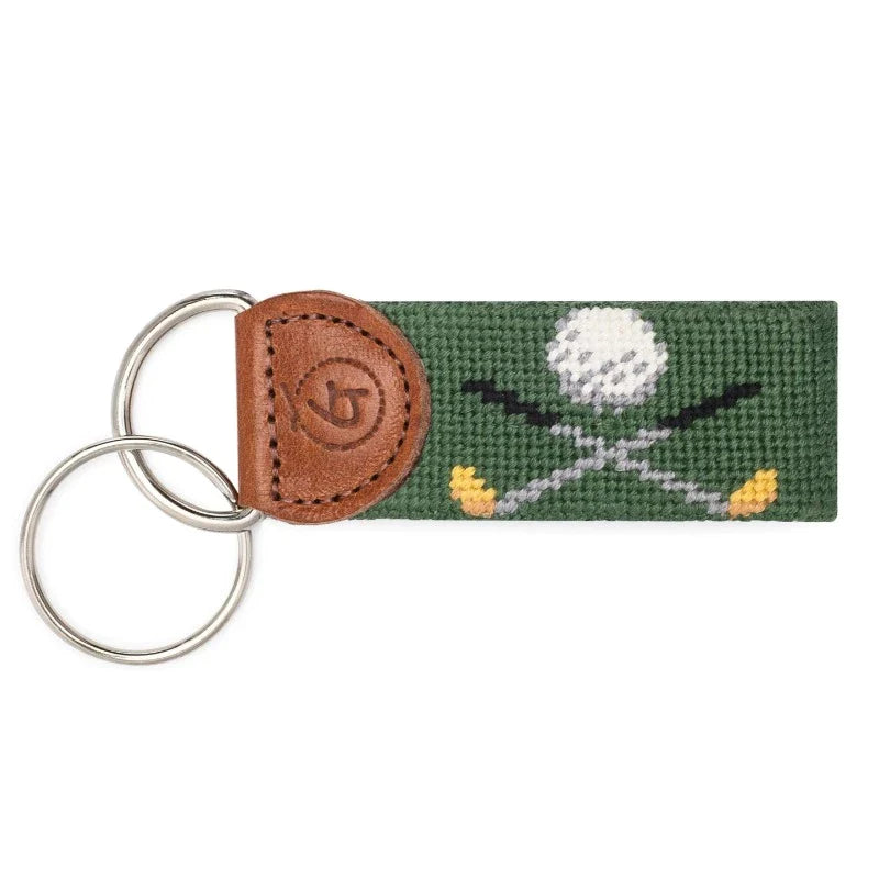 Golf Needlepoint Keychain | Cambridge Uncommon