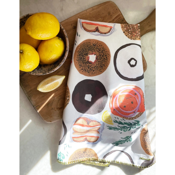 Bagels Kitchen Tea Towel | Cambridge Uncommon