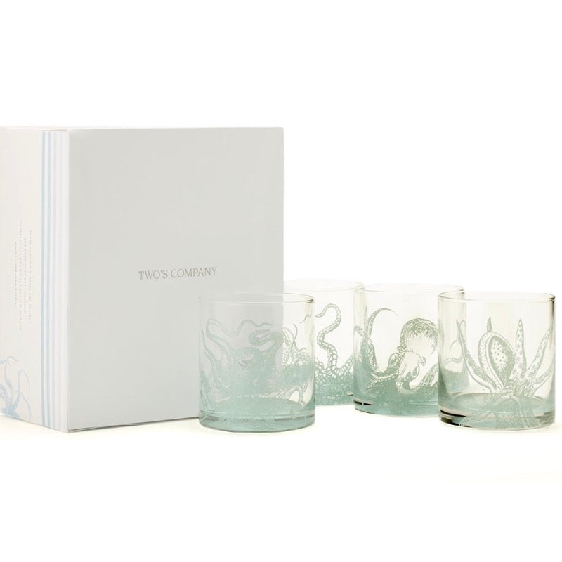 Octopus Glasses | Set of 4 Glasses | Cambridge Uncommon