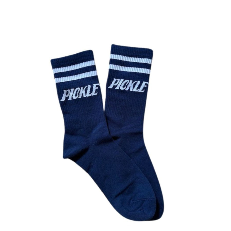 Women's Navy "Pickle" Pickleball Socks | Cambridge Uncommon